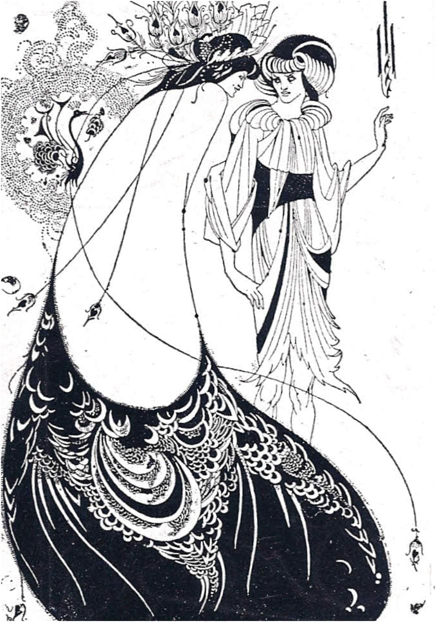 His Most Famous Illustration (The Peacock Skirt) – Aubrey Beardsley ...